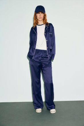 Gerard Darel Pantalon satin&eacute; - BAHYRA - Marine