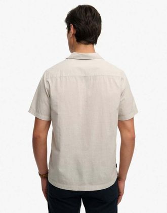 Superdry Cabana - Chemise &agrave; manches courtes - Gris craie