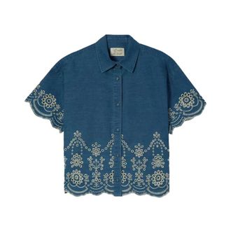 MC2 Saint Barth Femme, Blouses et Chemises, Bleu, Taille: 38 FR Clementine 00473L