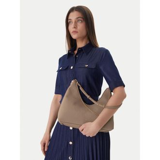 Calvin Klein Handtasche Calvin Klein Emblem Hw Pebble Shoulder Bag LV04F3495G Beige