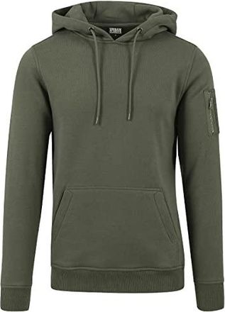 Urban Classics Homme Sweat Bomber Hoody Sweat-shirt &agrave; capuche,Vert (olive 176),L