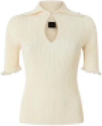 Pinko Pinko, Femme, Tops, Blanc, Taille: 40 FR Polo &agrave; Manches Courtes