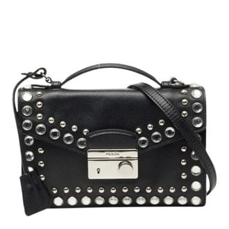 Prada Sac bandouli&egrave;re vintage Saffiano Pre-owned - Femme - Pre-owned - Noir - Taille: ONE Size