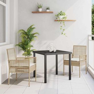 vidaXL Chaise de jardin 2 pcs Beige 53 x 60 x 85cm polyrotin Vidaxl