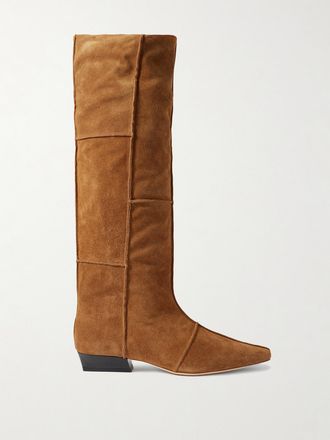 Staud Bottes En Daim Wally - Marron