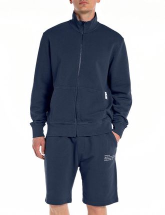 Replay Herren Sweatjacke aus Baumwolle, Indigo Blue 271 (Blau), M