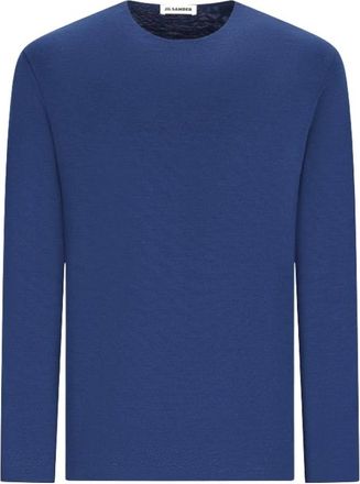 Jil Sander T-Shirt CN LS - Homme - Tops - Bleu - Taille: XL