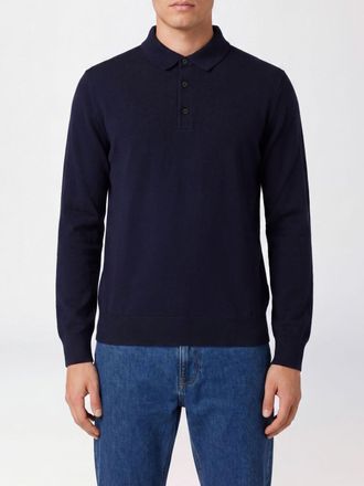 HUGO BOSS Lang&auml;rmeliges Strick-Poloshirt aus reiner Schurwolle