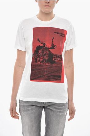 Dsquared2 Crewneck T-Shirt LAUREN FIT Printed size Xs