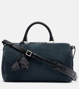 Magda Butrym Sac de voyage Varsovia en daim à fleurs