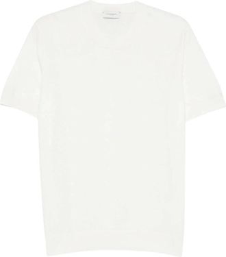 Paolo Pecora Homme, Pulls, Blanc, Taille: XL Tricot &agrave; col rond