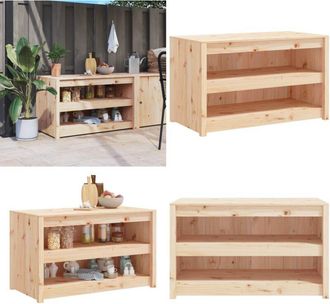 vidaXL Outdoor-K&uuml;chenschrank 106x55x64 cm Massivholz Kiefer - Gartenm&ouml;bel - K&uuml;chenausstattung - Esszimmertisch - Holzm&ouml;bel - Outdoor K&uuml;che - Home & Living