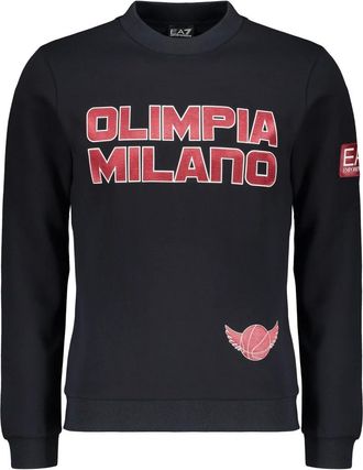 Emporio Armani SweaT-shirt &agrave; logo contrastant - Homme - Sweatshirts et sweats &agrave; capuche - Bleu - Taille: 3XL