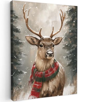 MuchoWow &copy; Weihnachtsdeko Wandbilder 60x80 cm Wohnzimmer Wanddeko Schlafzimmer Weihnachtsgeschenke Zimmer Deko auf Wand Dekoration Wall Art Geschenke Winter - 