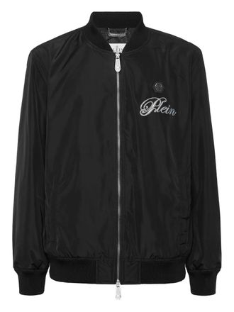 Philipp Plein veste bomber &agrave; imprim&eacute; t&ecirc;te de mort - Noir