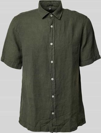 Maerz Regular Fit Leinenhemd mit Kentkragen