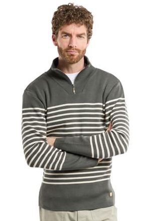 Armor Lux Pull Camionneur ray&eacute; en Laine Heritage