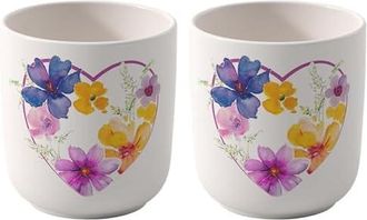 Villeroy & Boch 275 Jubil&auml;um Kaffeebecher Wei&szlig;, Sp&uuml;lmaschinenfest, Mikrowellensicher, Tasse, Kaffeetasse, Trinkgeschirr, Becher, Premium Porzellan (Packung mit 2)