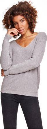 Urban Classics Damen Ladies Back Lace Up Sweater Sweatshirt, per Pack Grau (Grey 00111), Small (Herstellergr&ouml;&szlig;e: S)