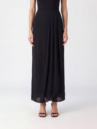Maison Margiela Jupe crayon longue en m&eacute;lange de soie taille haute avec Four Stitches