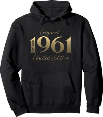 Generic 65. Geburtstag Februar 1961 Vintage Jahrgang Pullover Hoodie