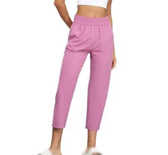 Generic Pantalon de golf l&eacute;ger pour femme avec poches, poches, pantalon de surv&ecirc;tement extensible 7/8 &agrave; la cheville pour le golf, lathl&eacute;tisme, le salon, les v