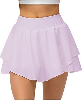 Generic Jupe de tennis plissée pour femme avec poches courtes - Jupe-short de golf athlétique - Vêtements de sport - Jupe dentraînement - Jupe de course à pie