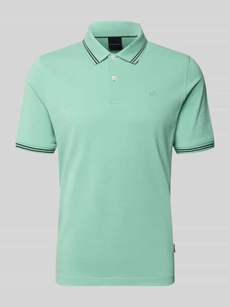 Bugatti Slim Fit Poloshirt mit Label-Stitching