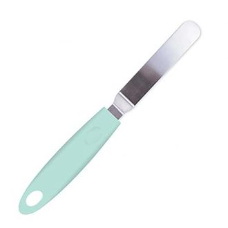 ScrapCooking Scrapcooking 5178 Scrap Cooking-Mini Spatule Coud&eacute;e INOX 21 cm-Ustensile P&acirc;tisserie G&acirc;teau Cuisine-Accessoire Cake Design Chocolat Gla&ccedil;ages-Vert dEau