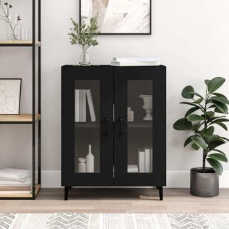 vidaXL Buffet noir 69,5x34x90 cm bois ding&eacute;nierie Vidaxl
