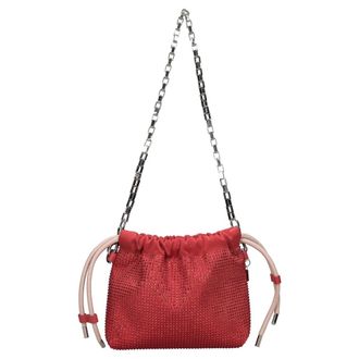 N&deg;21 Tasche mit Stoff und Strasssteinen - - Bags - Damen - Rot - ONE SIZE