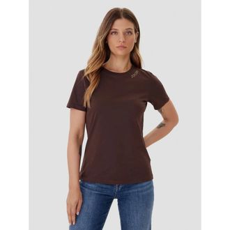 Joop Femme, Tops, Brun, Taille: 40 FR T-shirt avec logo scintillant