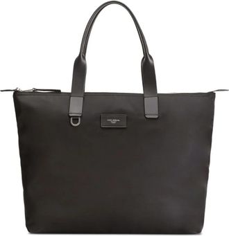 Dolce & Gabbana Shopper & Totes - Rectangular Black Tote Bag With Zippered Closure - Gr. unisize - in Schwarz - für Damen