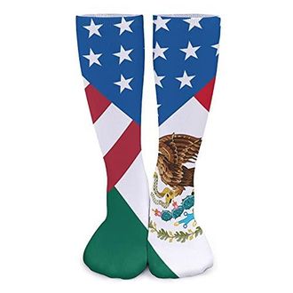 Generic Drapeau Am&eacute;ricano-Mexicain Femme Homme Chaussettes De Tennis Poids L&eacute;ger Chaussettes De Sport Durabilit&eacute; Chaussette De Travail Pour Voyager Int&eacute;rieur 