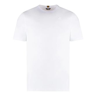K-Way Odom Letitrain Baumwoll-T-Shirt mit Rundhalsausschnitt - - Tops - Herren - Wei&szlig; - 3XL