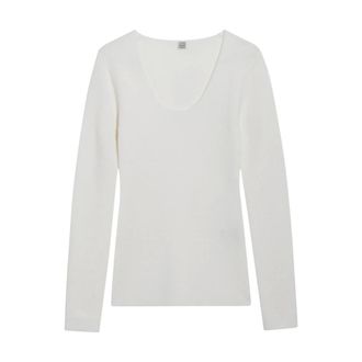 Toteme Femme, Pulls, Beige, Taille: 42 FR Merino Knit Top