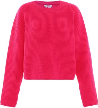 Mymo Womens Damen Rundhalsausschnitt, lockerer Acryl PINK Größe XL/XXL Pullover Sweater