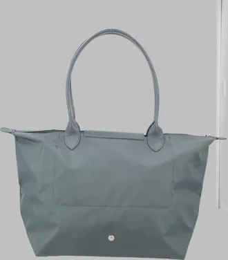 Longchamp Womens Shoulder Bag Le Pliage Grey Polyamide