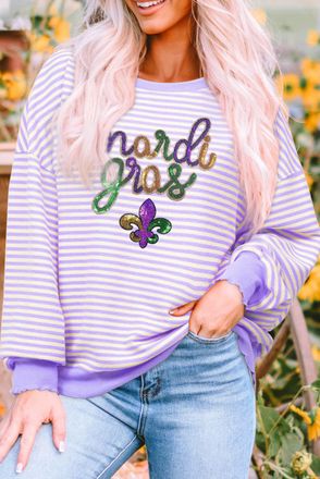 Azura Exchange Gestreifter Strickpullover