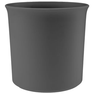 Leni Atlas Blumentopf und &Uuml;bertopf &Oslash; 21 cm H&ouml;he 20 cm Anthrazit Kunststoff matt Pflanztopf f&uuml;r Hydrokultur und Erde