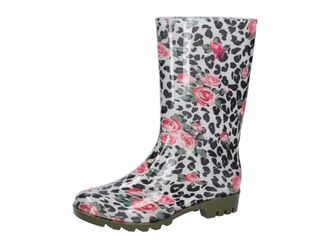 Lico Damen Aquata Gummistiefel, Schwarz/Weiss/Rosa, 38 EU