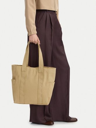 Calvin Klein Handtasche Calvin Klein Webbing Strap Canvas Tote LV04F3463G Beige