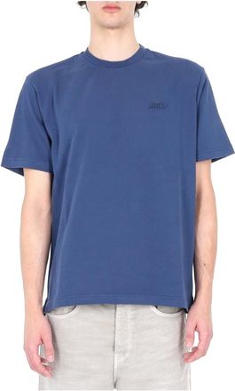 Autry Homme, Tops, Bleu, Taille: L T-shirt Logo en Coton