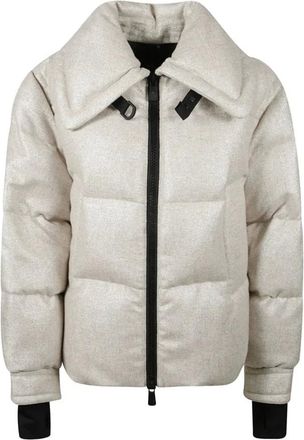 Moncler Femme, Vestes, Blanc, Taille: 38 FR Sandane Short Down Jacket