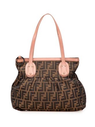 Fendi petit sac à main Chef à motif Zucca (2000-2010) - Marron