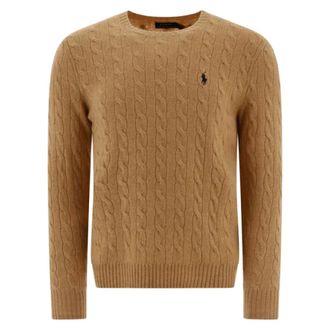 Polo Ralph Lauren Homme, Pulls, Brun, Taille: XL Pull Marron en C&acirc;ble