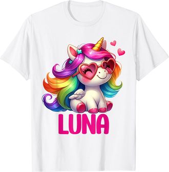 BDAZ Luna Einhorn-Name, personalisiertes Design T-Shirt