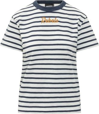 Dsquared2 Femme, Tops, Multicolore, Taille: 36 FR Striped T shirt