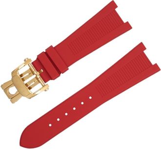 Generic TYKHGFS for Strap for Watchband 5711/5712 Interface Wristband Accessories Fluororubber WatchBands Gold End Link