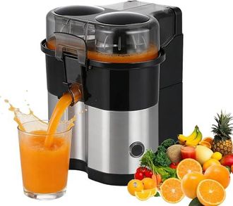 Generic Presse-agrumes &Eacute;lectrique &Agrave; Double T&ecirc;te, &Agrave; Double T&ecirc;te 100 W, Presse-agrumes &Eacute;lectrique 2 en 1 de 400 Ml, Vitesse Maximale de 18 000 Tr/min, Coupe-fru